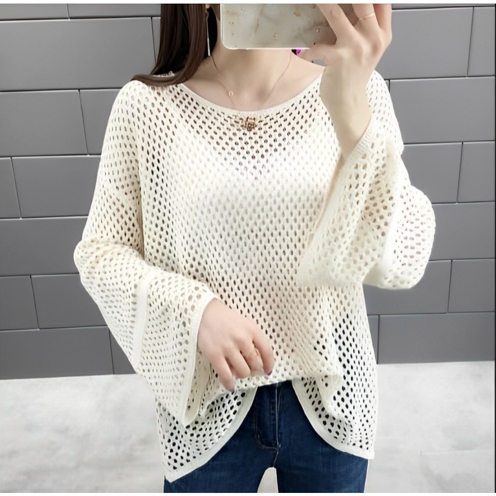 Jual RO Blouse Rajut Messy Ld 90 - 100 cm P 60 cm B 200 gr Cotton ...
