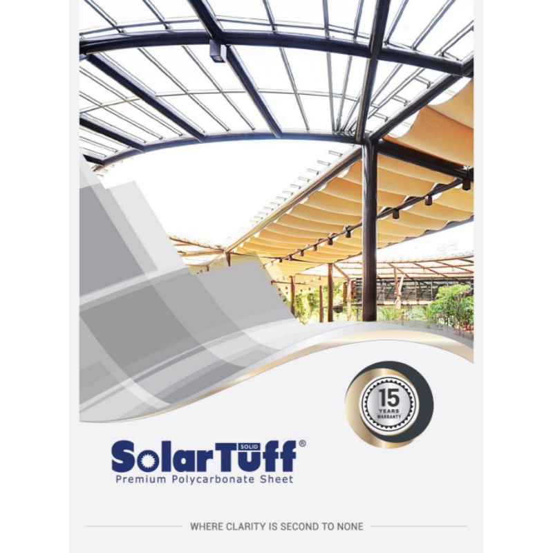 Jual Atap solarflat tebal 3mm/solartuff solid clear 1roll polycarbonate ...