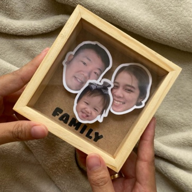 Jual Mini family photo 3D / foto keluarga / foto lucu / foto mama anak ...
