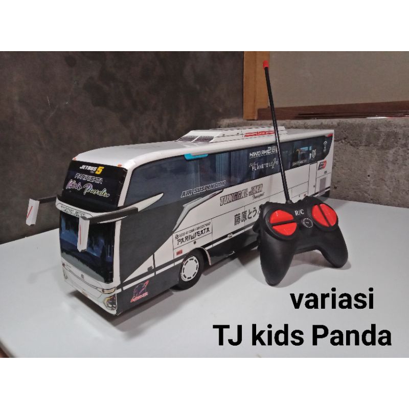 Jual Mainan Kids panda miniatur bus telolet Basuri full lampu remot ...