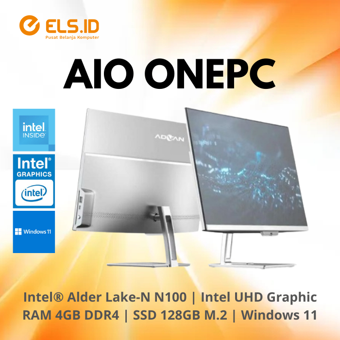 Jual Advan All in One PC AIO OnePC Intel N100 4GB SSD 128GB | Shopee Indonesia