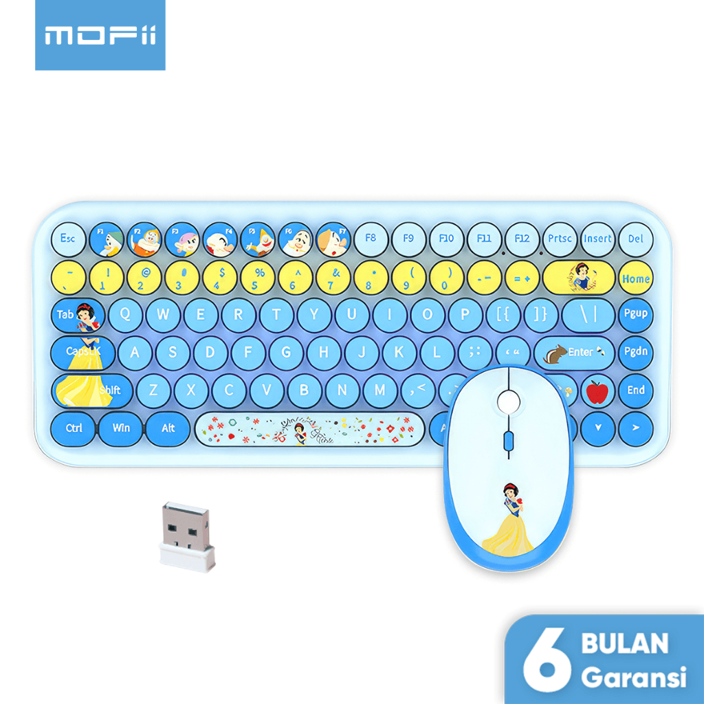 Jual MOFii Disney Keyboard Wireless Dan Mouse Wireless Set Donald Snow White | Shopee Indonesia