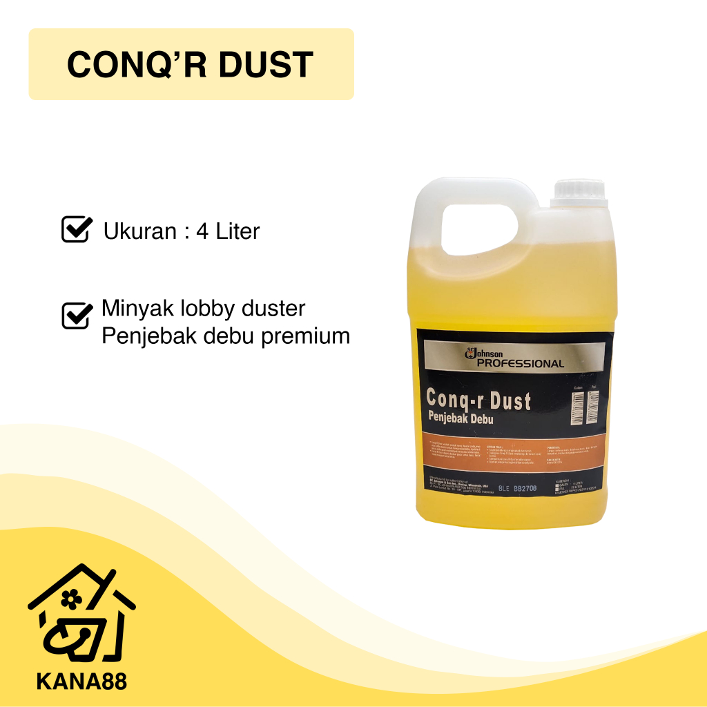 Jual Conq'r Dust SC Johnson 4L Minyak Lobby Duster Oil Cairan Penjebak ...