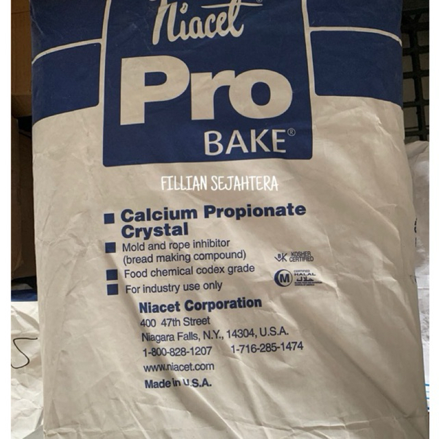 Jual Calcium Propionate NIACET CRYSTAL Pengawet Roti/Burger/Bakpao/Kue ...