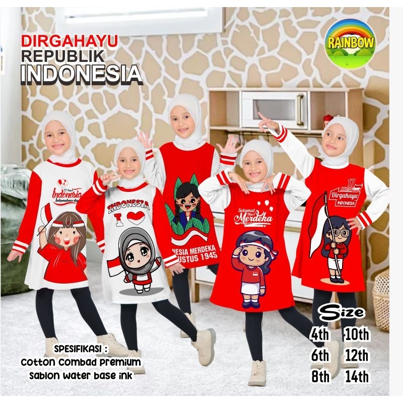 Jual Tunik Kemerdekaan Anak Tunik Merah Putih Anak Remaja Tanggung ...