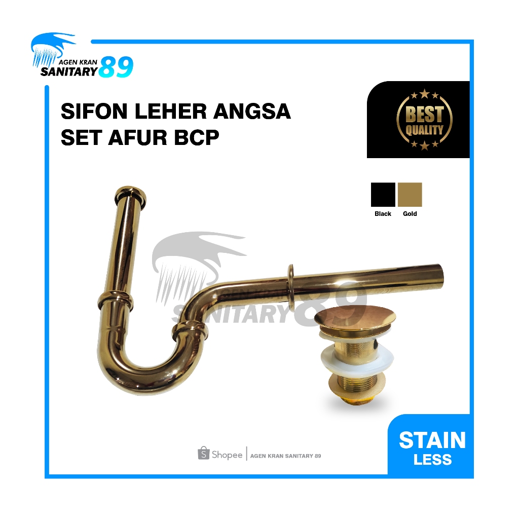 Jual SIFON LEHER ANGSA SET AFUR BCP GOLD DAN BLACK/SIFON LEHER ANGSA ...