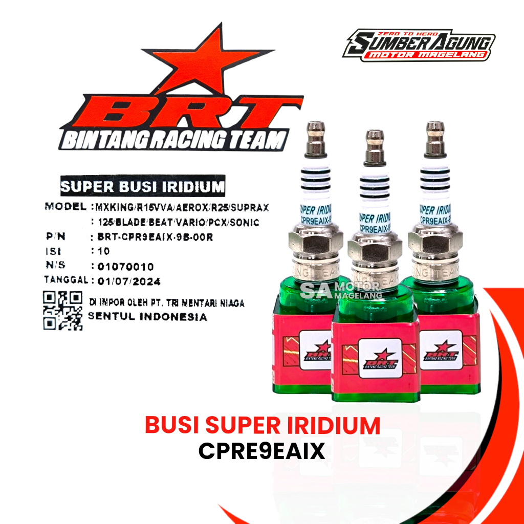 Jual BUSI SUPER IRIDIUM BRT NMAX LEXI VARIO 125 150 CRF CB150R VIXION R15 XABRE XEON SATRIA FU ...