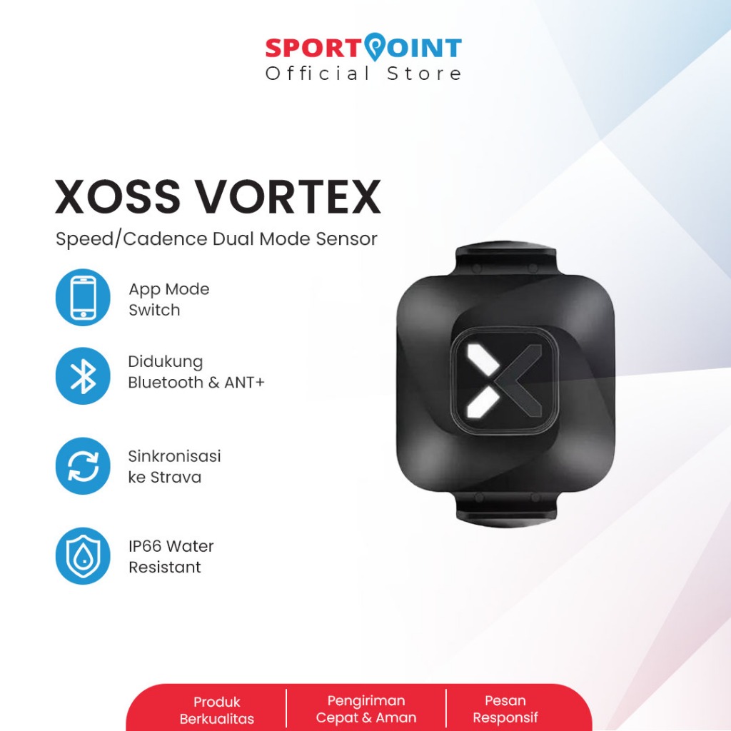 Jual XOSS Vortex 2in1 Speed / Cadence Sensor -- Support Bluetooth & ANT+ | Shopee Indonesia