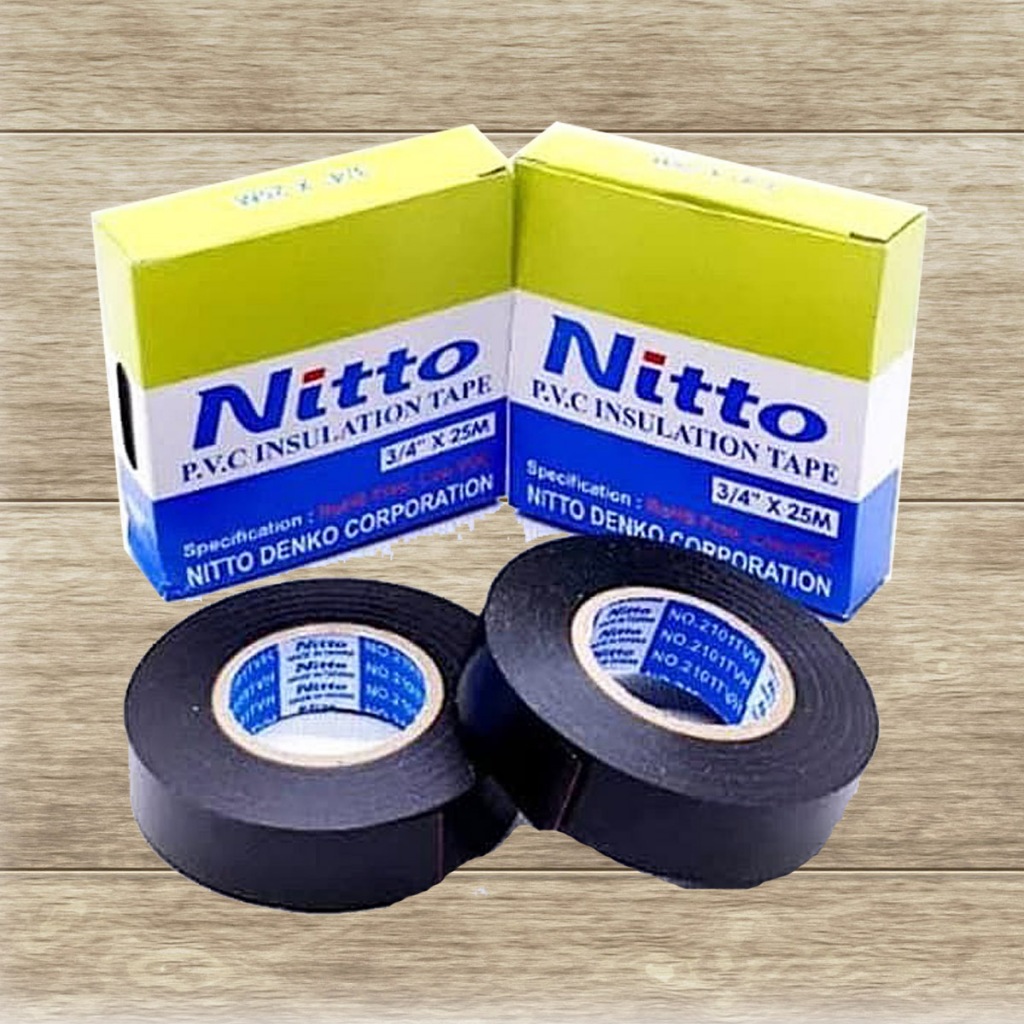 Jual TOP 1 !!! ISOLASI LISTRIK NITTO Isolasi Nitto Hitam 3/4 25meter ...