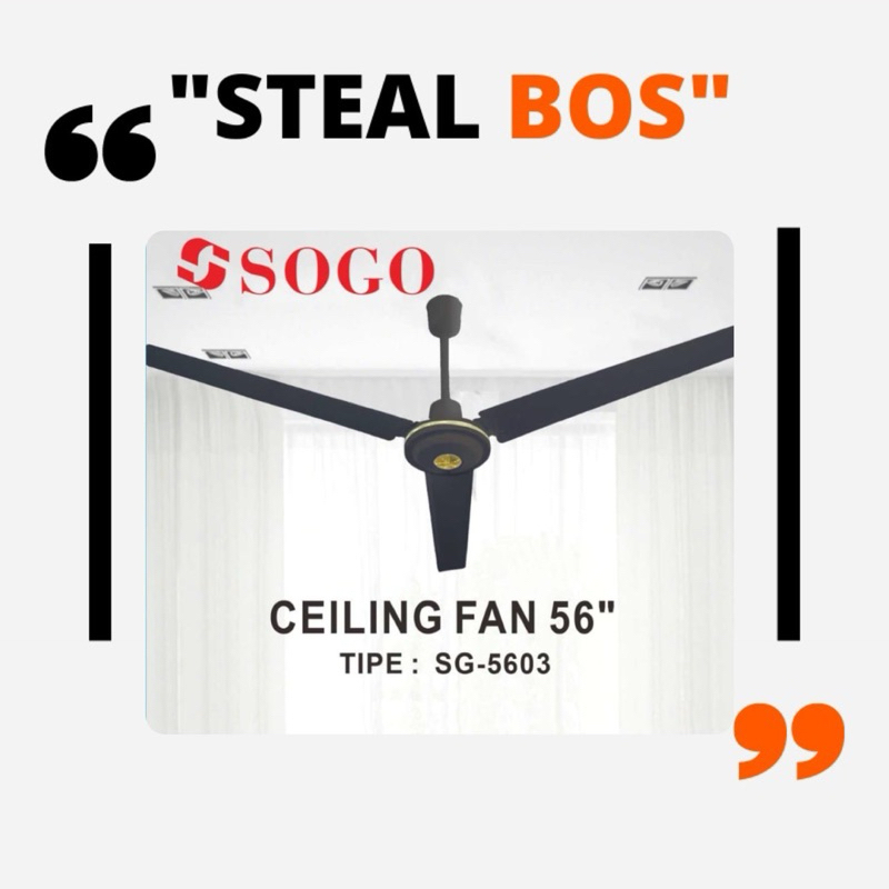 Jual sogo kipas angin palfon SOGO ceiling fan 56 inch baling baling ...