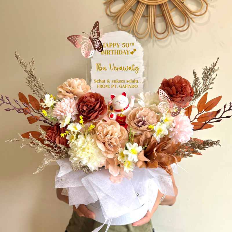 Jual PROMO 12.12 • Flower Box Hadiah Grand Opening Toko Lucky Cat ...