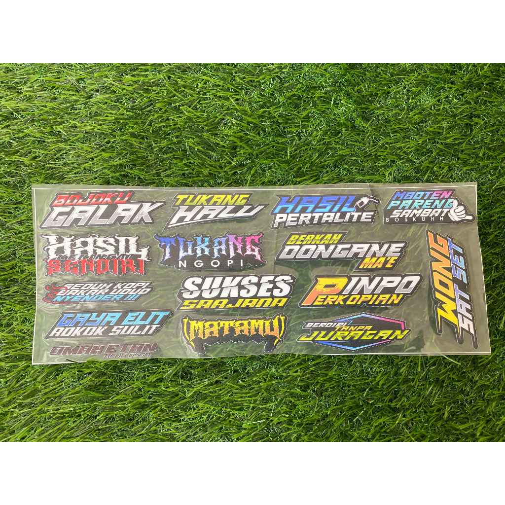 Jual STICKER PACK KATA KATA VIRAL TRANSPARAN / STICKER KATA-KATA ...