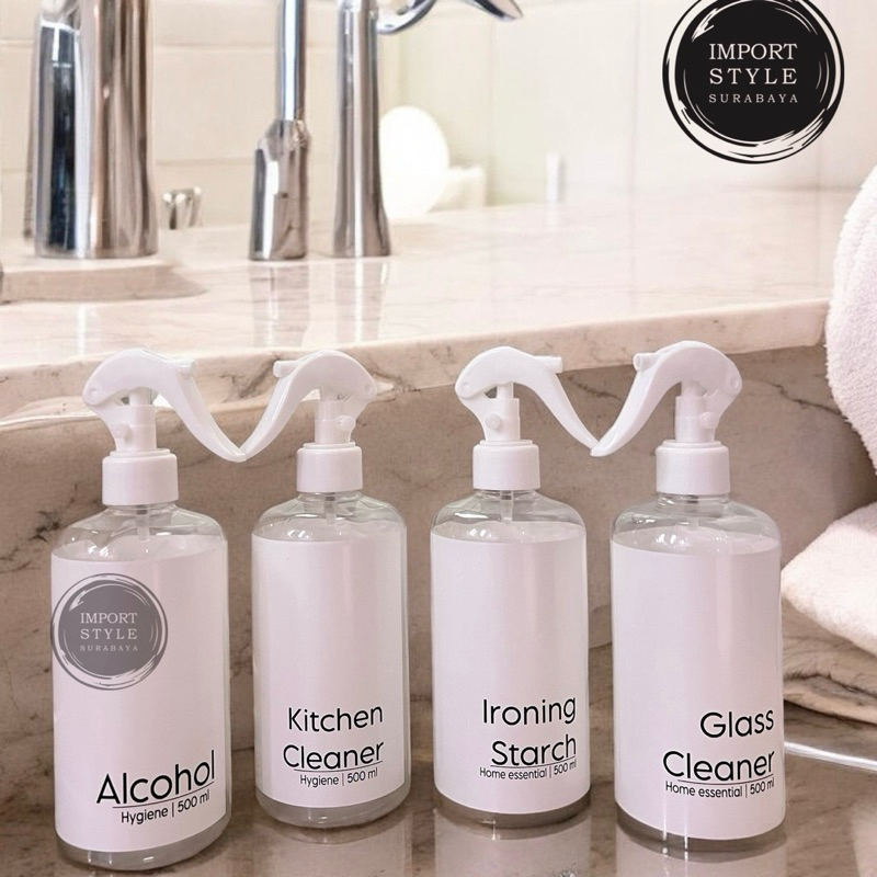 Jual BOTOL SPRAY aesthetic BENING 500ML label AESTHETIC tempat isi ...