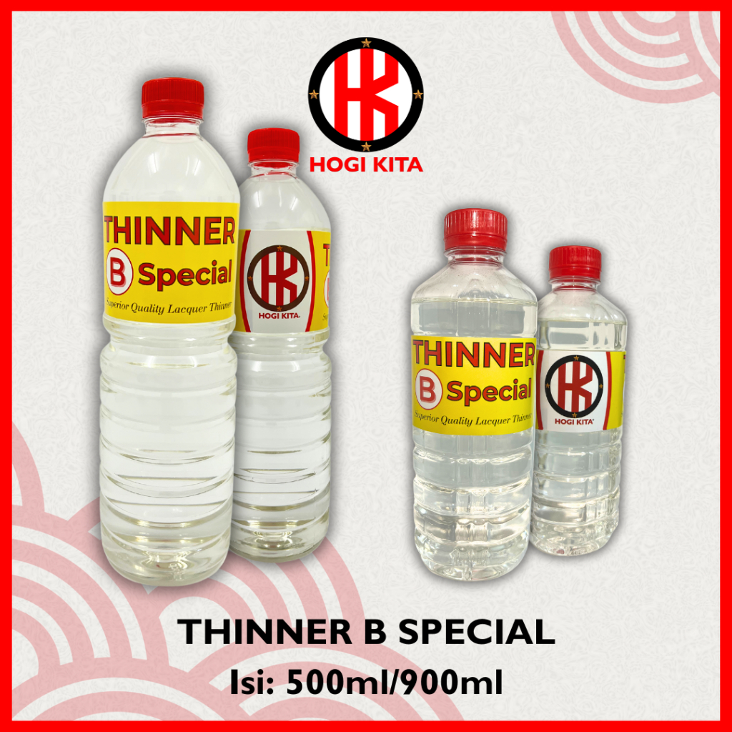 Jual THINNER B SPECIAL HOGI KITA 500ml / 900ml, PENGENCER CAT, TINER , THINER | Shopee Indonesia