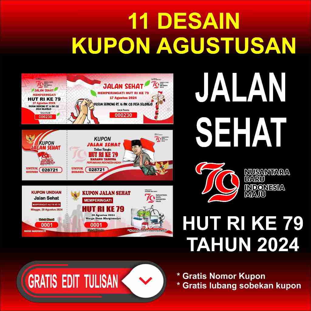 Jual Cetak Kupon Agustusan Custom | Shopee Indonesia