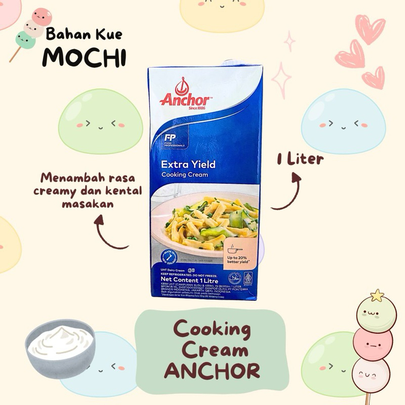 Jual Cooking Cream Extra Yield ANCHOR 1KG / Cooking Cream Anchor 1 KG ...