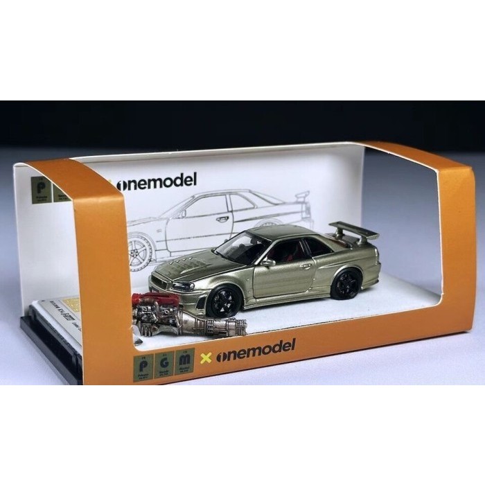 Jual 1/64 PGM Nissan Skyline GT-R R34 Z-Tune Jade Green Regular Version ...