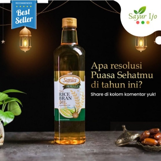 Jual Sania Royale Pure Rice Bran Oil 1 Liter / Botol Minyak Goreng ...