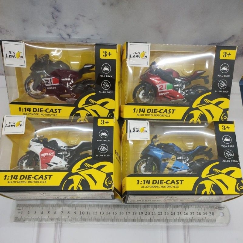 Jual 898-6 - Mainan Diecast MOTOR GP DIECAST Metal Pullback Motorcycle ...