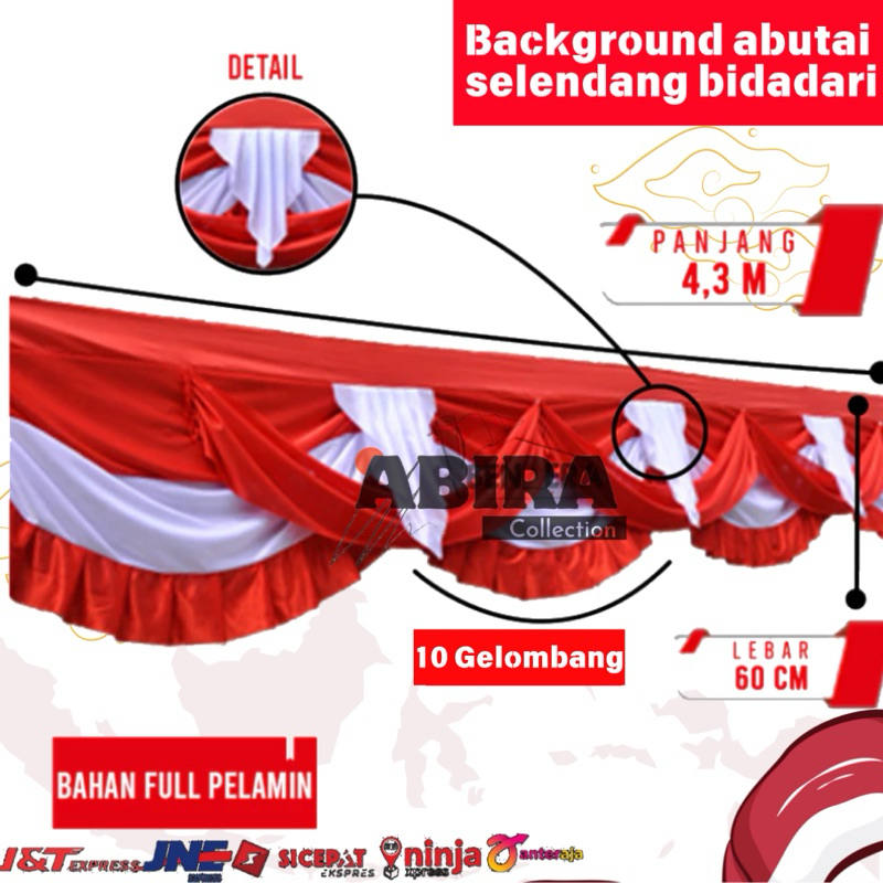 Jual BENDERA BACKGROUND SELENDANG SULTAN (5 meter) | Shopee Indonesia