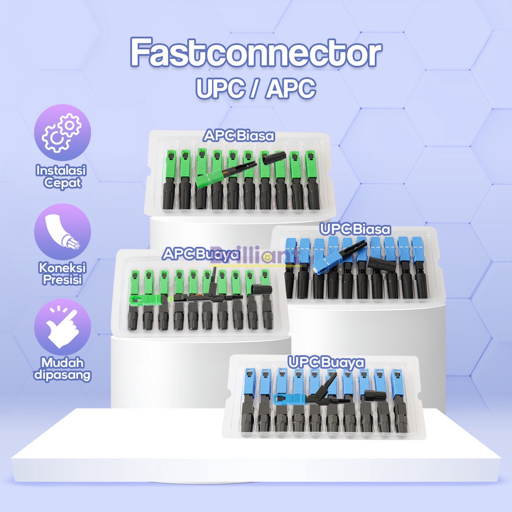 Jual KODE K16N Fast Connector SC UPCSC APC 1PCS Fiber Optik Connector ...