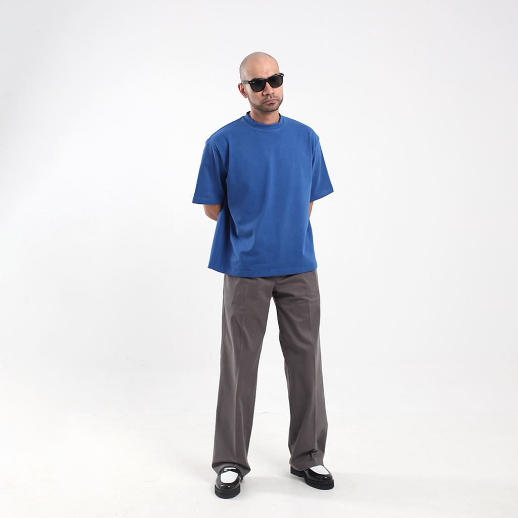 Jual All Around Faded Royal Blue Oversize Tshirt 350gsm Cotton Jersey ...