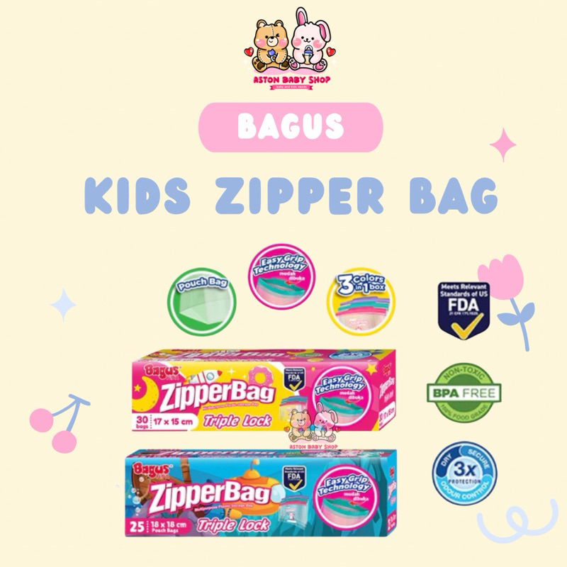 Jual Bagus Kids Zipperbag - Zipper Bag / Kantong Penyimpanan Serbaguna ...