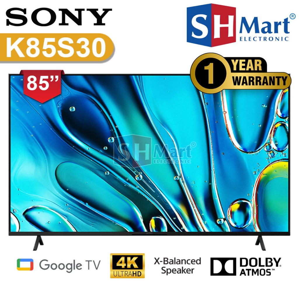 Jual TV SONY BRAVIA 85 INCH K85S30 / K-85S30 4K UHD HDR GOOGLE TV NEW 2024 GARANSI RESMI ...