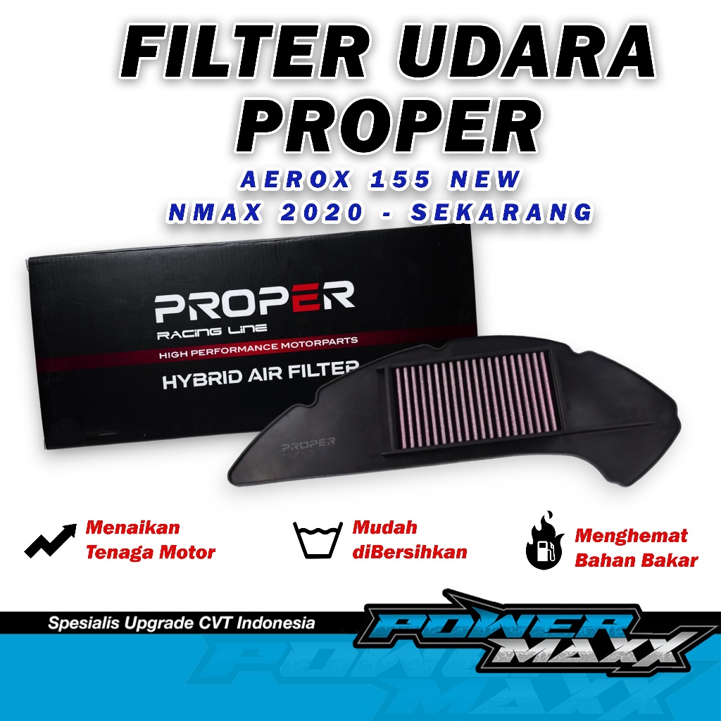 Jual Filter Udara Saringan Udara Racing PROPER NMAX NEW FILTER UDARA ...