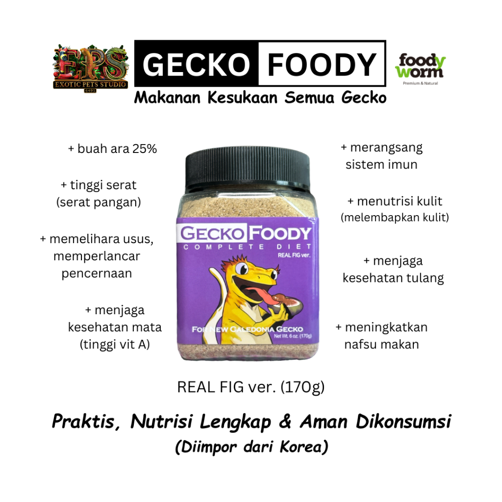 Jual GECKO FOODY REAL FIG MAKANAN GECKO VARIAN BUAH ARA MAKANAN BUBUK ...