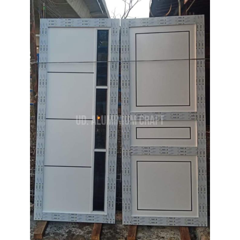 Jual pintu aluminium ACP ukuran 90x200cm bisa costom ukuran dan motif ...