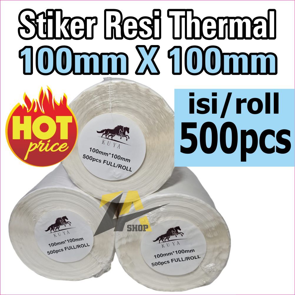 Jual STIKER RESI, STIKER LABEL, STIKER THERMAL 100mm X 100mm X isi ...