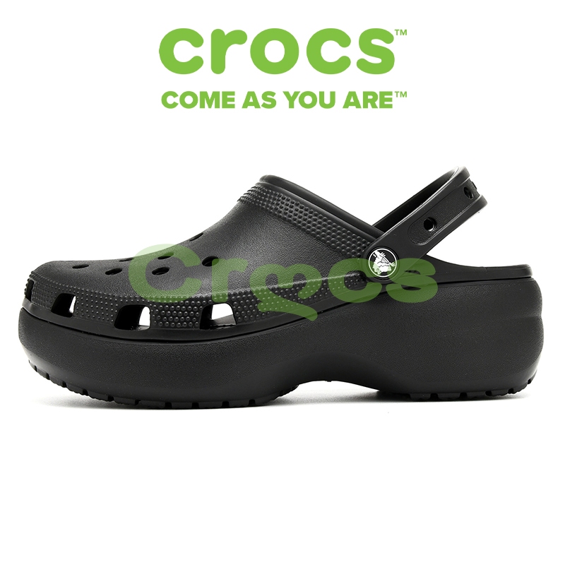 Jual CROCS ORIGINAL WANITA CLASSIC PLATFORM CLOG - BLACK | Shopee Indonesia