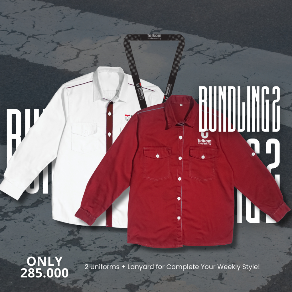 Jual Pre-Order Batch 4 Bundling 2 Seragam Merah Putih Telkom University ...