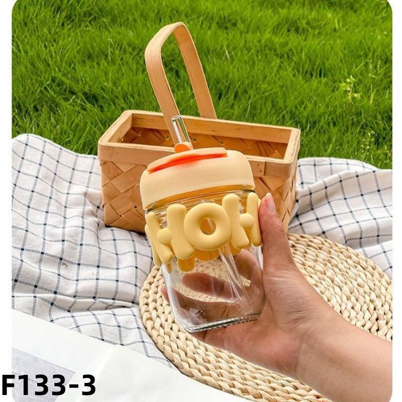 Jual Tumblr Gelas Minum Kaca HOHO Tumbler Kaca Aesthetic Cup Kaca ...