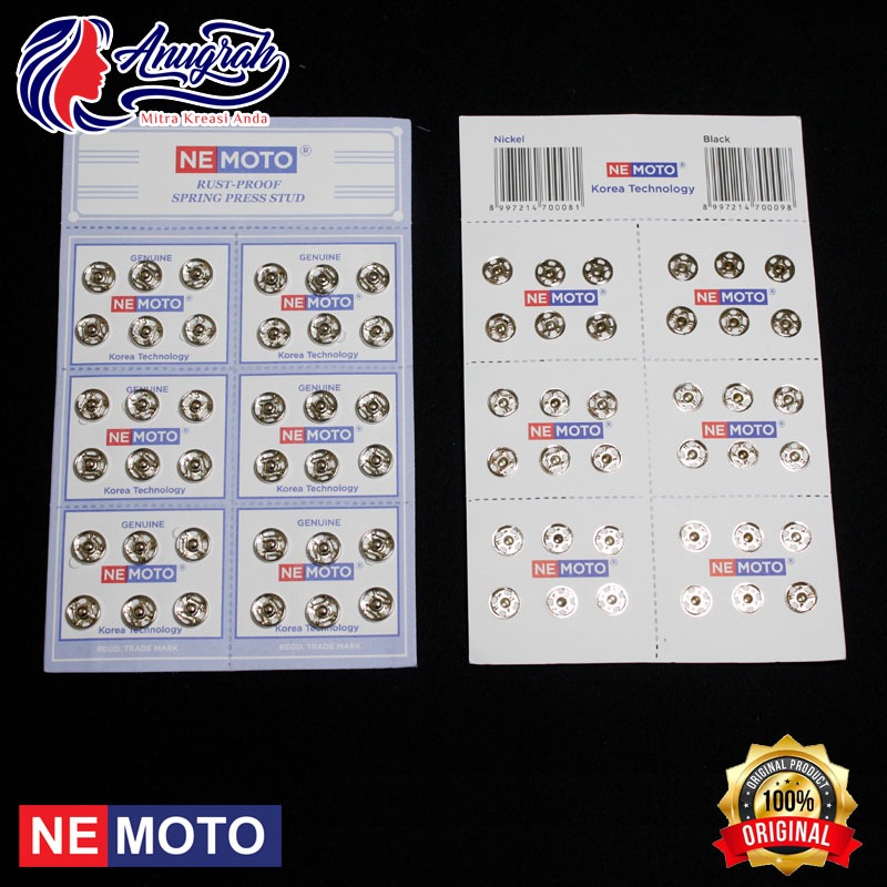 Jual Benik Ceplis Nemoto / Kancing Ceplis Nemoto Silver / Kancing ...