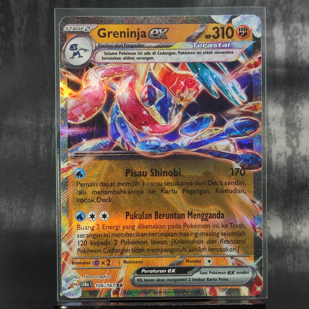 Jual Greninja EX RR Pokemon TERASTAL sv6s openg Transfigurasi - PETARUNG - RegH KARTU TCG ...