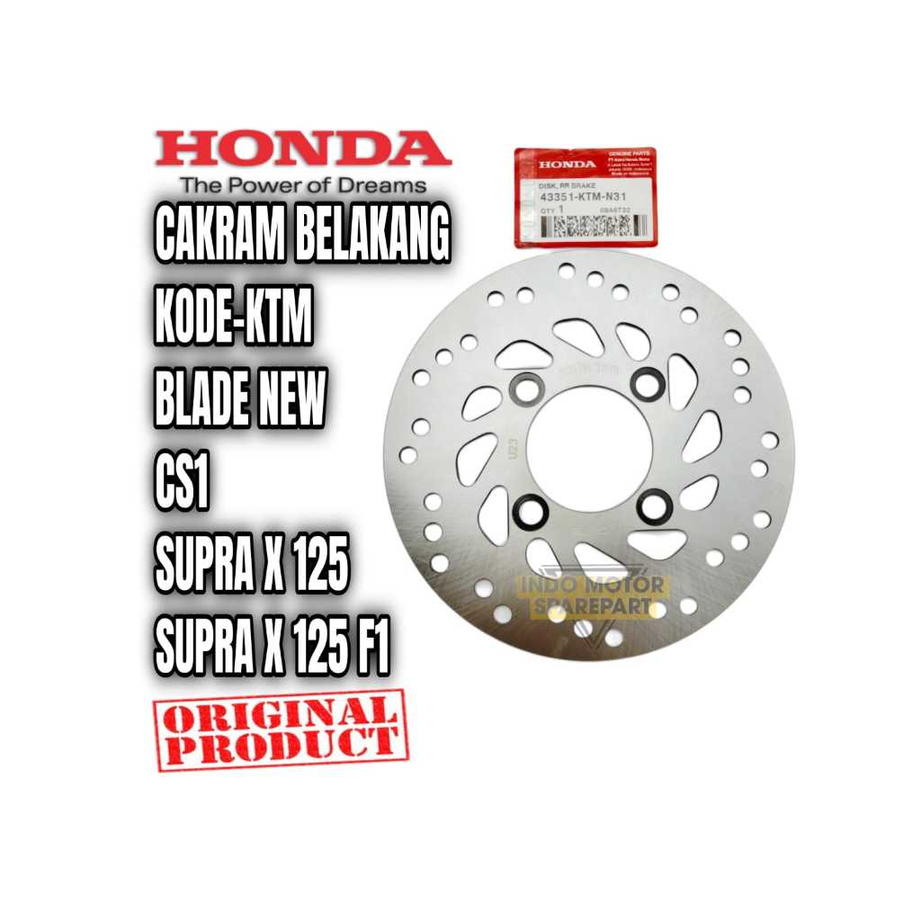 Jual CAKRAM PIRINGAN BELAKANG KTM ASLI HONDA SUPRA X 125 CS1 BLADE NEW ORIGINAL | Shopee Indonesia
