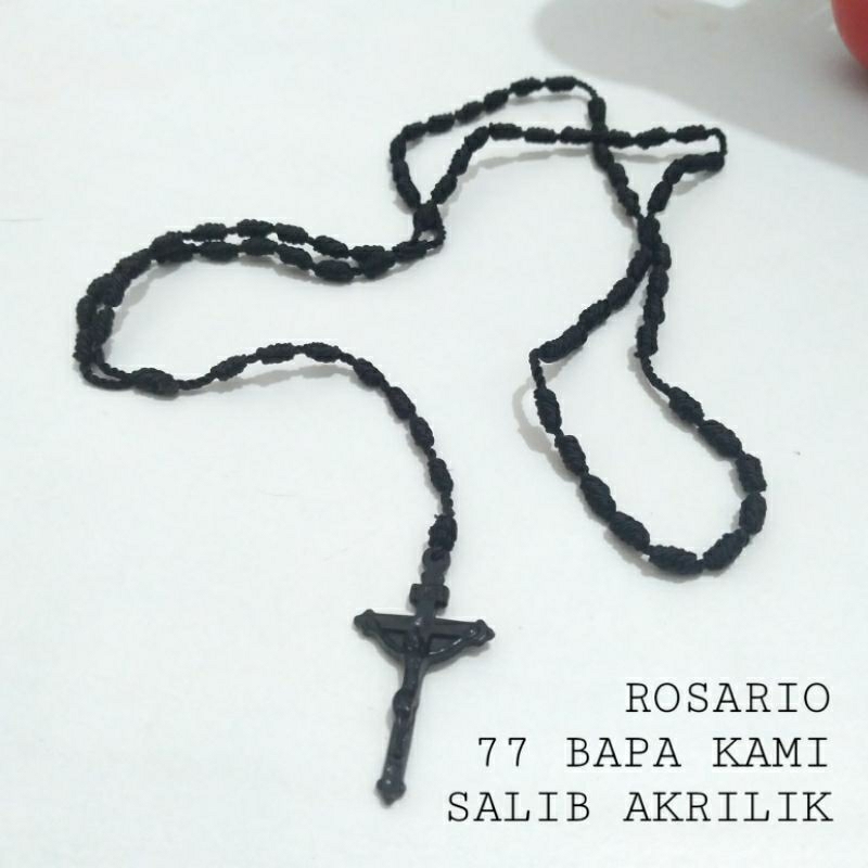 Jual Rosario 77 Bapa Kami Tali Kur Hitam | Shopee Indonesia