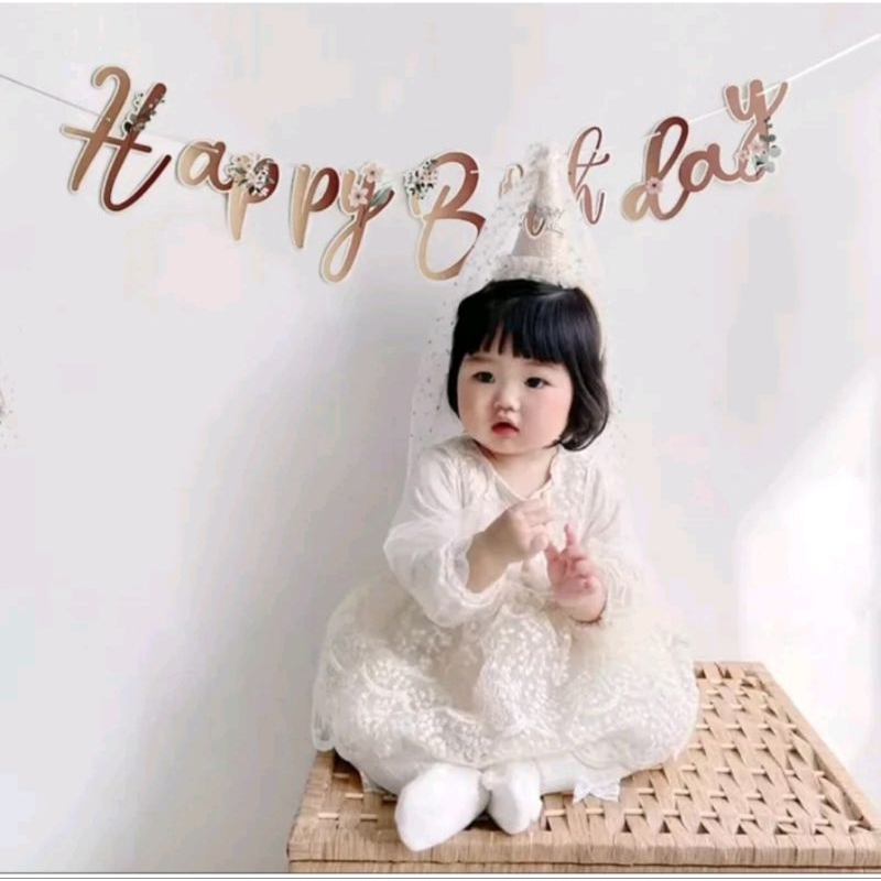 Jual BANNER HAPPY BIRTHDAY LATIN BUNGA RETRO | Shopee Indonesia