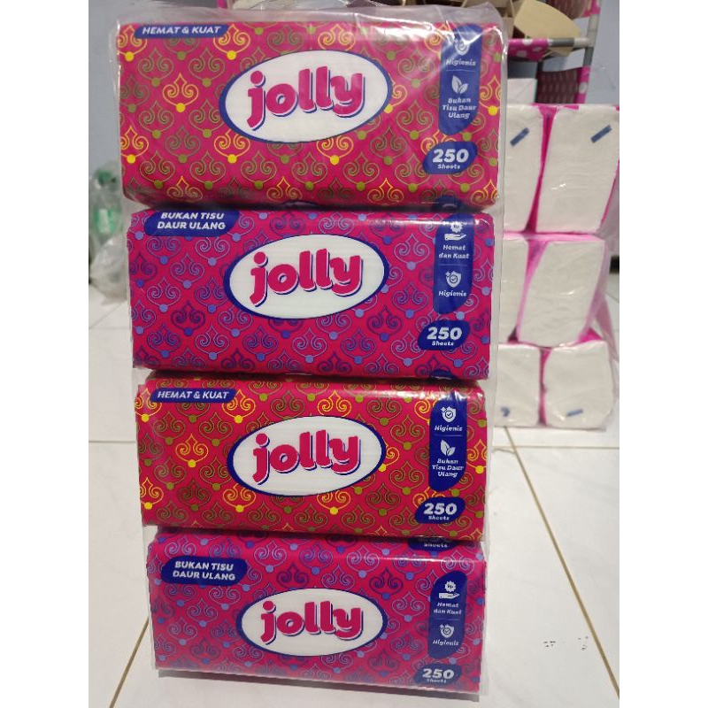 Jual TISU JOLLY 250s/4pack + wrapping (BESAR) | Shopee Indonesia