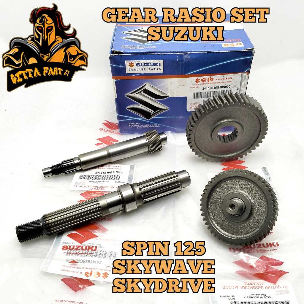 Jual GIGI GEAR RASIO SET KOMPLIT 4 MACAM ASLI ORIGINAL SUZUKI SPIN 125 ...
