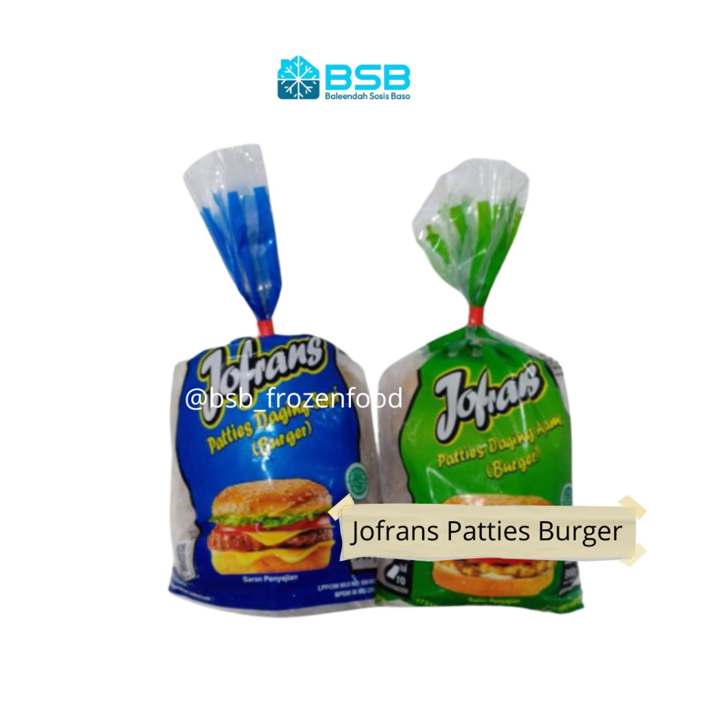 Jual Jofrans Patties Daging Sapi | Ayam Isian Burger 900 gram - Isi 15 ...