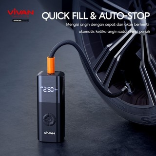 Jual Pompa Ban Mobil Portable VIVAN Inflator Tire VTI02 Elektrik LCD ...