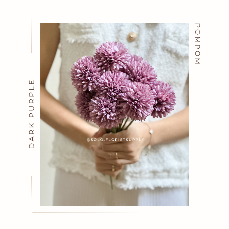 Jual Artificial Flower PomPom DANDELION Mum Artifisial Bunga Palsu ...