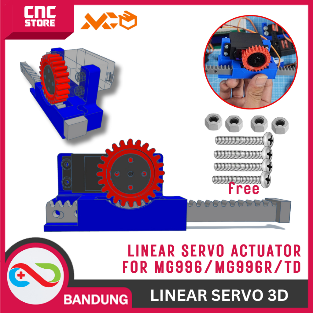 Jual LINEAR ARCTUATOR SERVO DOOR LOCK MOTORIZED MOTOR SERVO MG996 ...