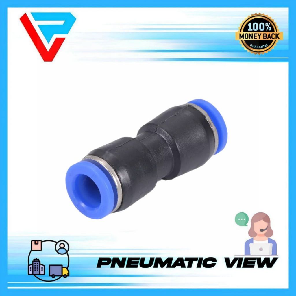 Jual PU 8 / FITTING PU LURUS PNEUMATIC SELANG 8MM X 8MM | Shopee Indonesia