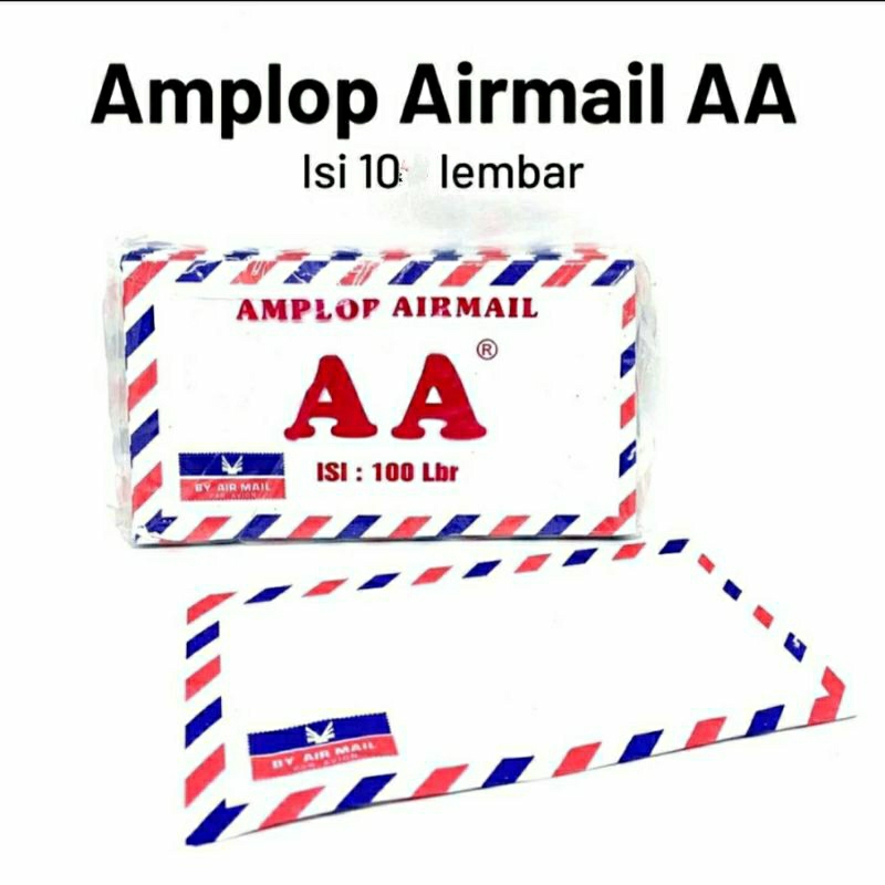 Jual amplop AA airmail Kecil Isi 10 lembar | Shopee Indonesia