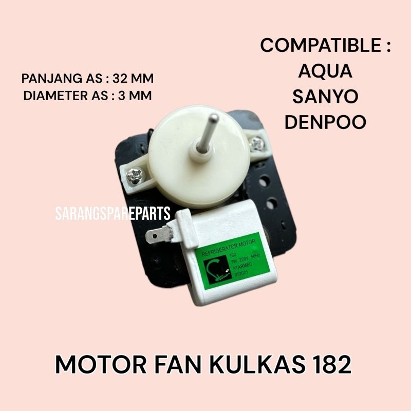 Jual FAN MOTOR KULKAS 182 / FAN MOTOR KULKAS AQUA SANYO | Shopee Indonesia