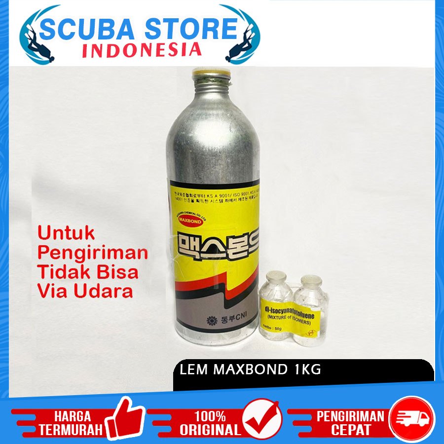 Jual Glue Rubber PVC Maxbond 1kg With Mixture Lem Penambal Perahu Karet ...